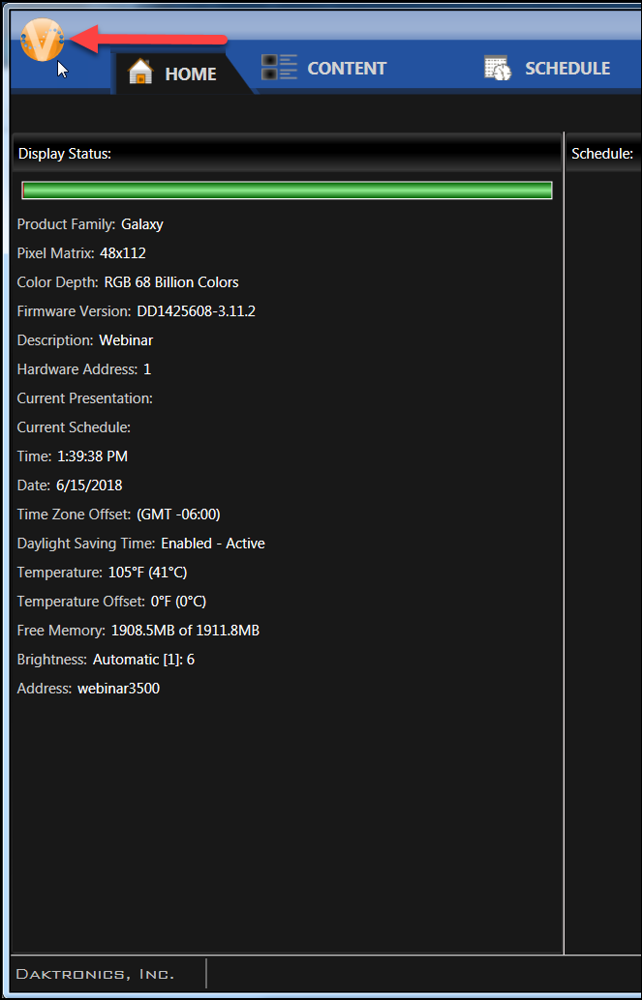 All About the Application Menu: Venus 1500 Hub